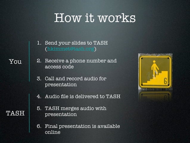 TASH Webinar Presentation Guide | KEY | Web Conferencing | Computer ...