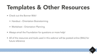 Webinar Orientation presentation | PDF