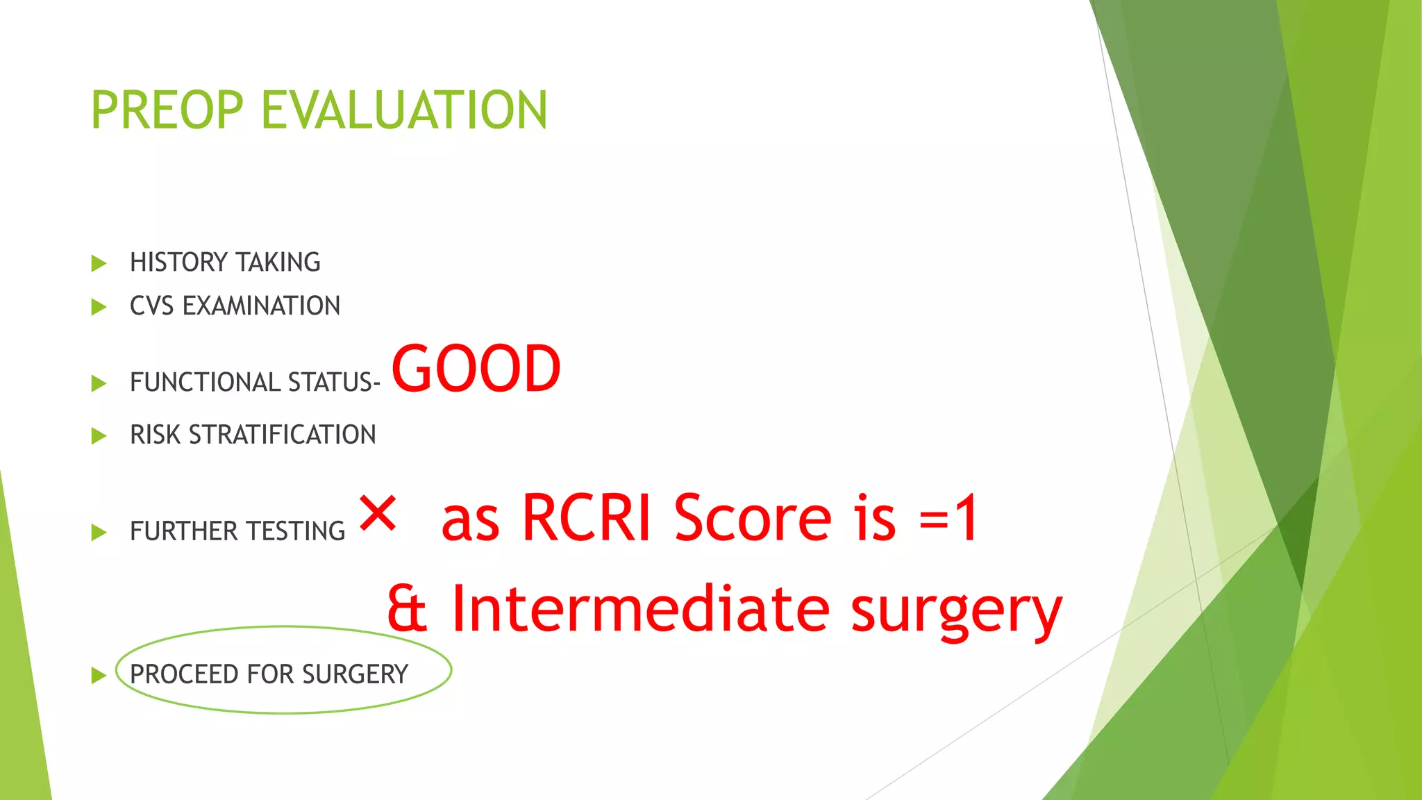 anesthesia in patient a patient with IHD posted for lap cholecystectomy ...