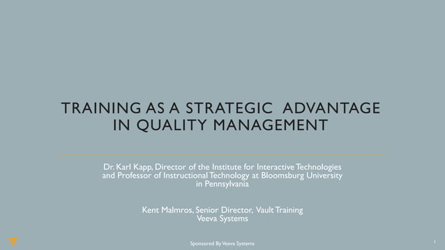 Strengthening Quality Management with High Impact Training | PPT