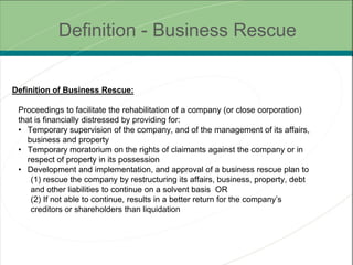 Introduction to Business Rescue Proceedings | PDF