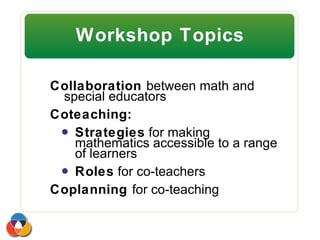 Collaboration and Co-Teaching Workshop | PPT