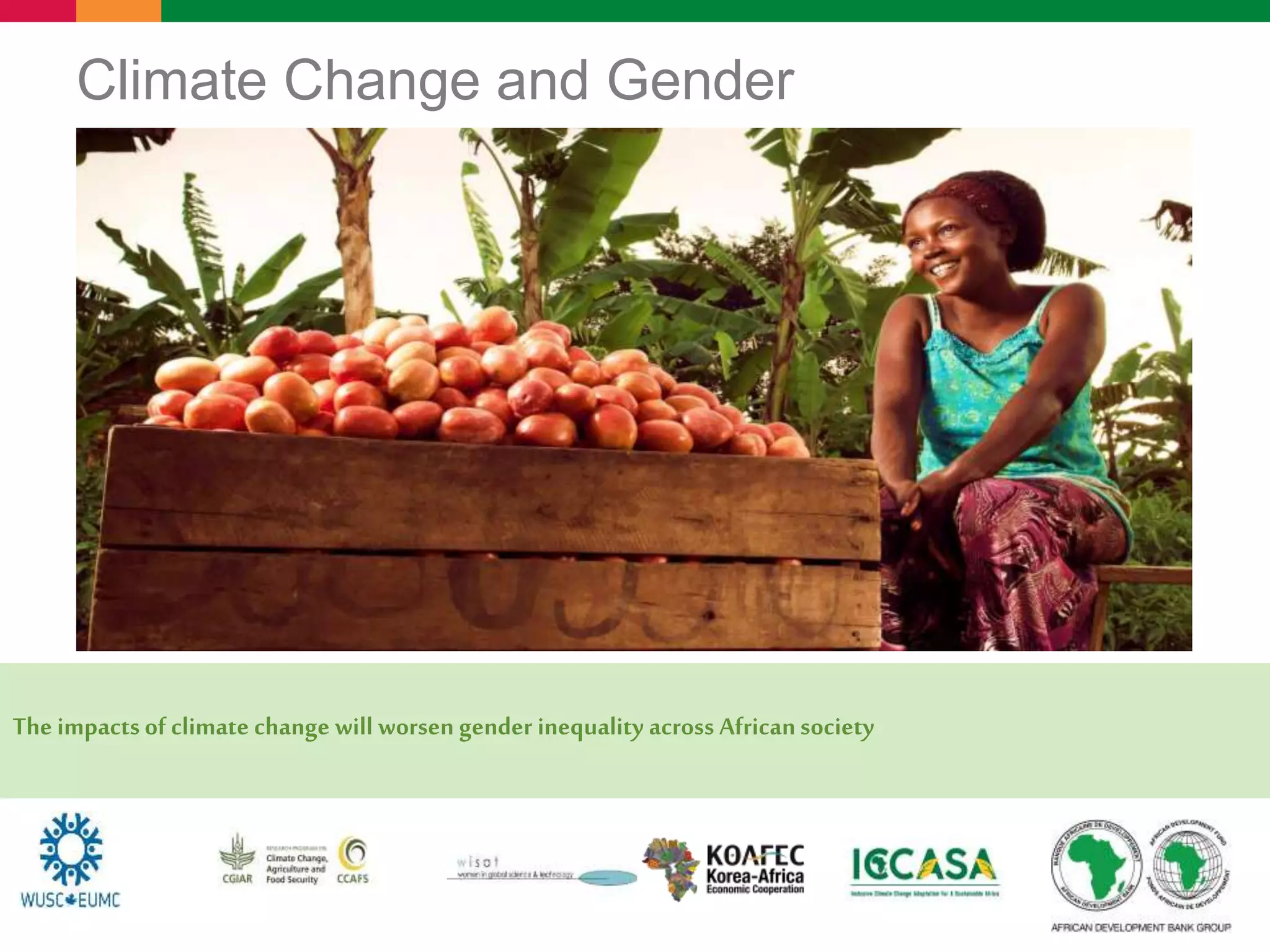 Targeted research on gender dimensions of climate change adaptation ...