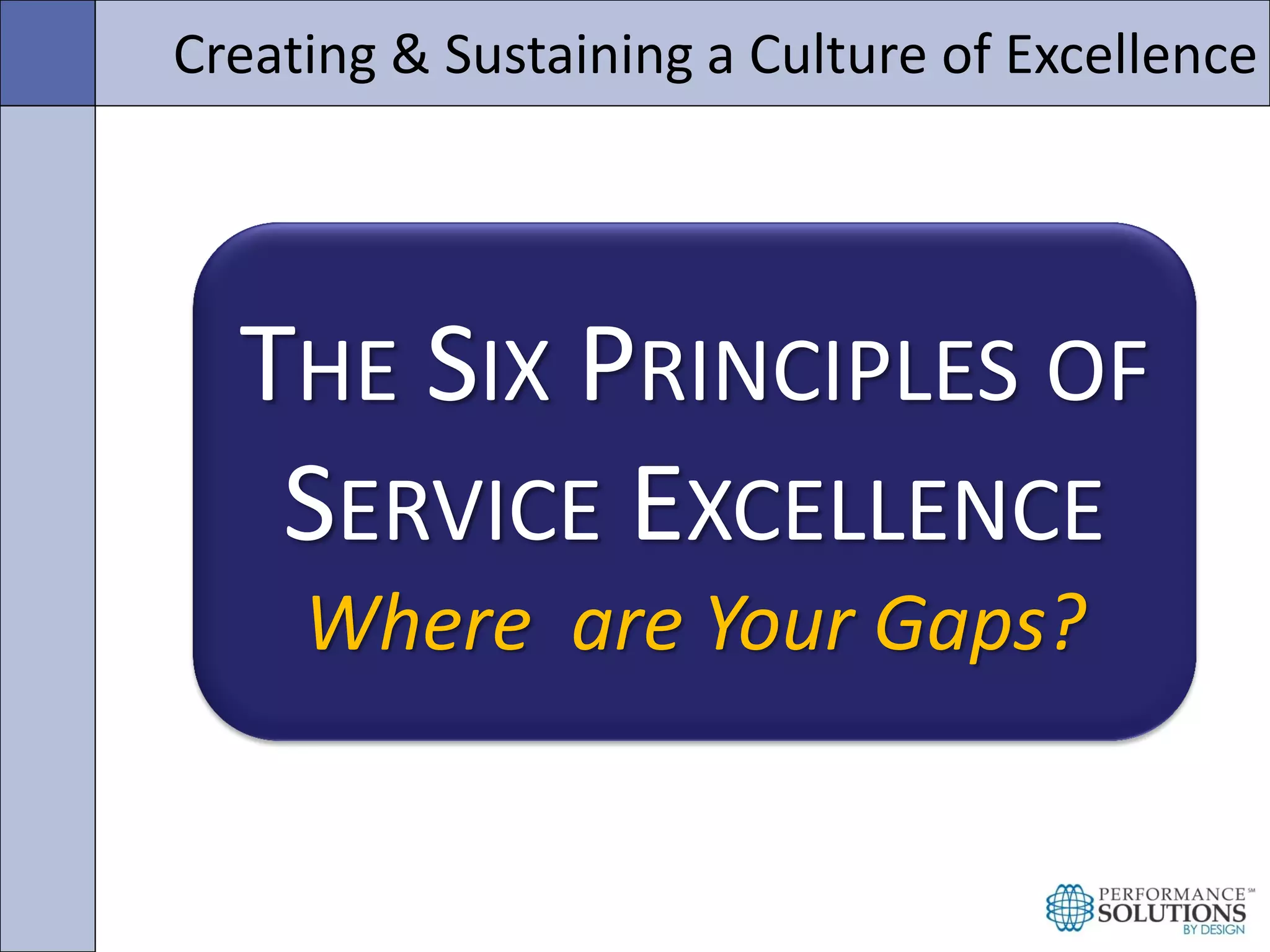Creating a Culture of Service Excellence | PDF