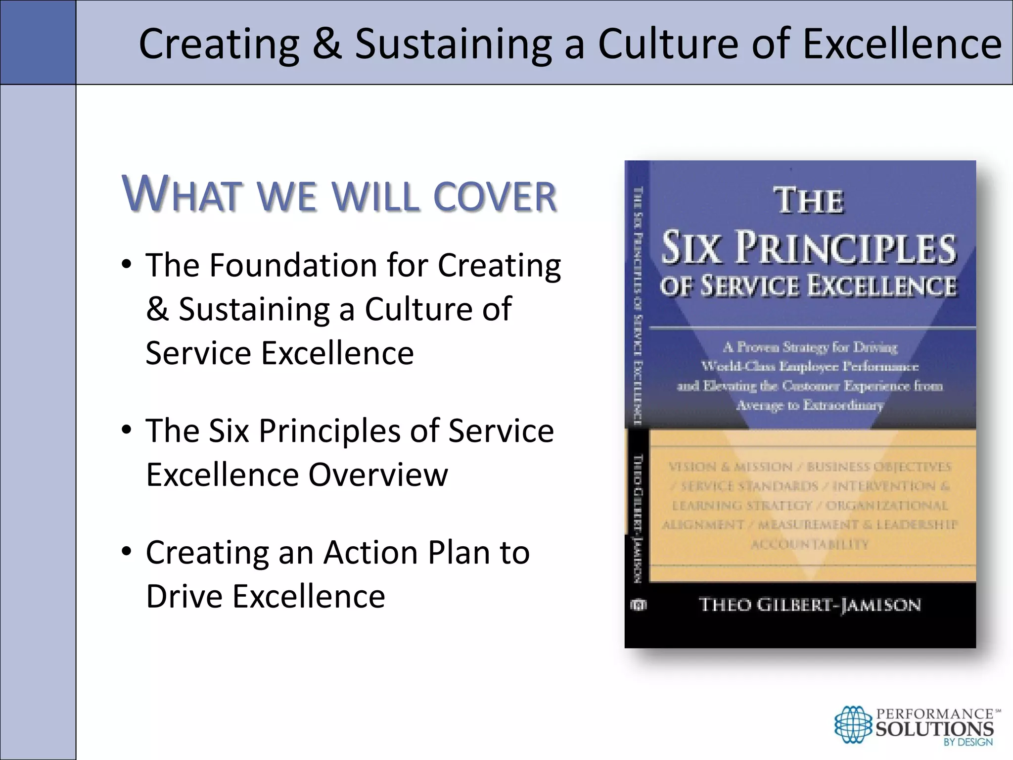 Creating a Culture of Service Excellence | PDF