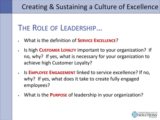 Creating a Culture of Service Excellence | PDF | Human Resources | Business