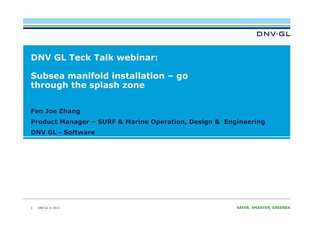Webinar presentation subsea manifold installation tcm4 602978 | PPT