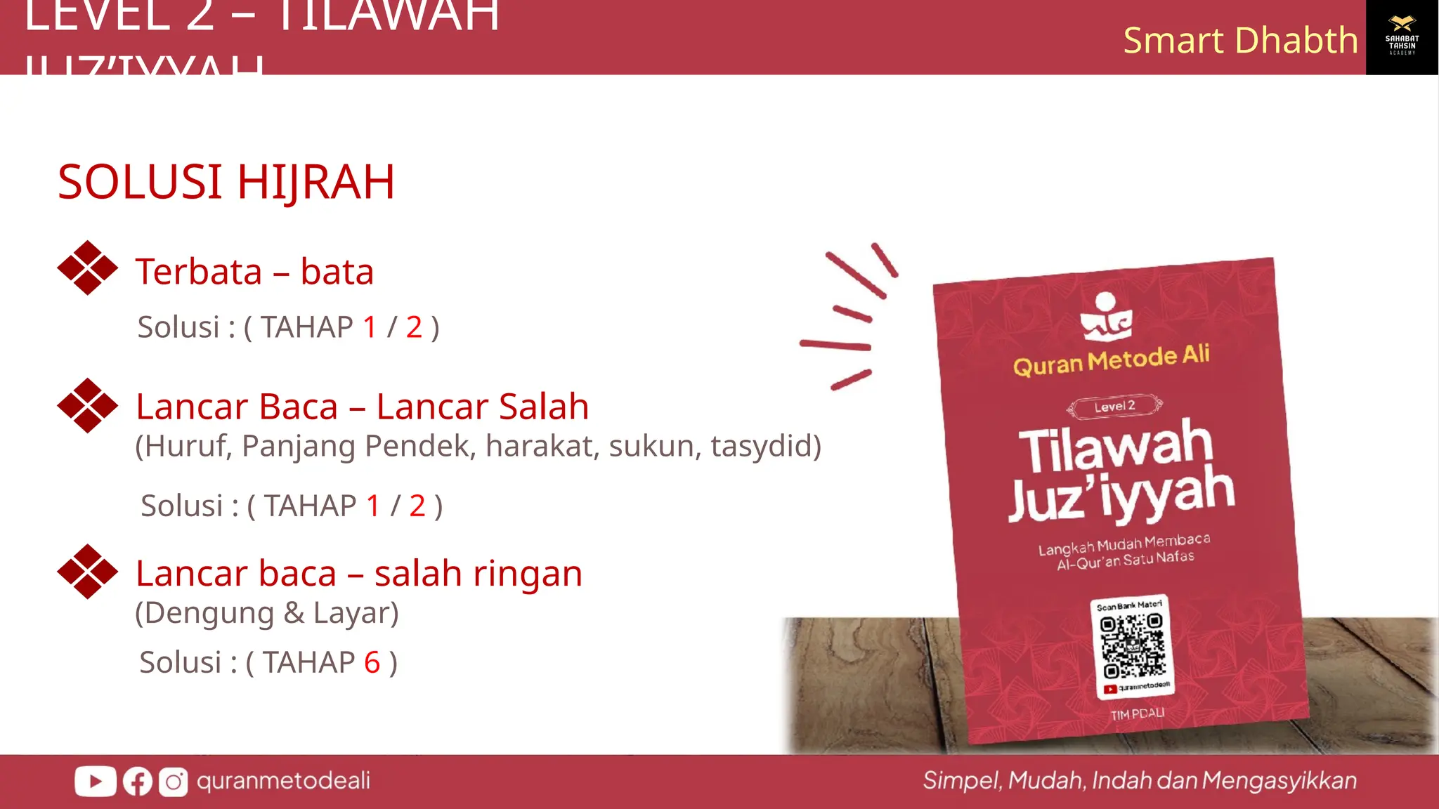 Webinar Quran Metode Ali dengan Sahabat Tahsin Academy | PPTX