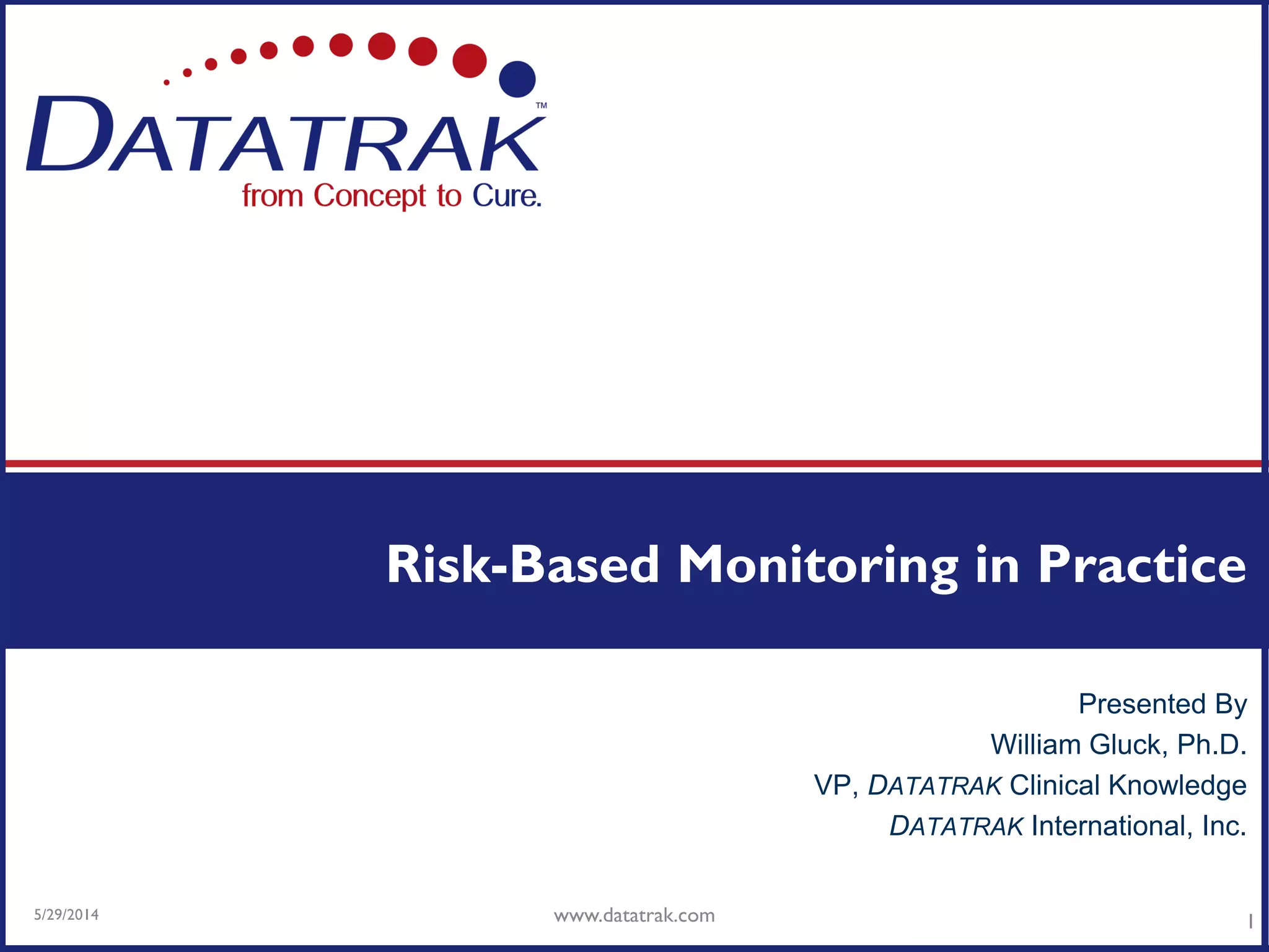 Risk Based Monitoring in Practice | PDF