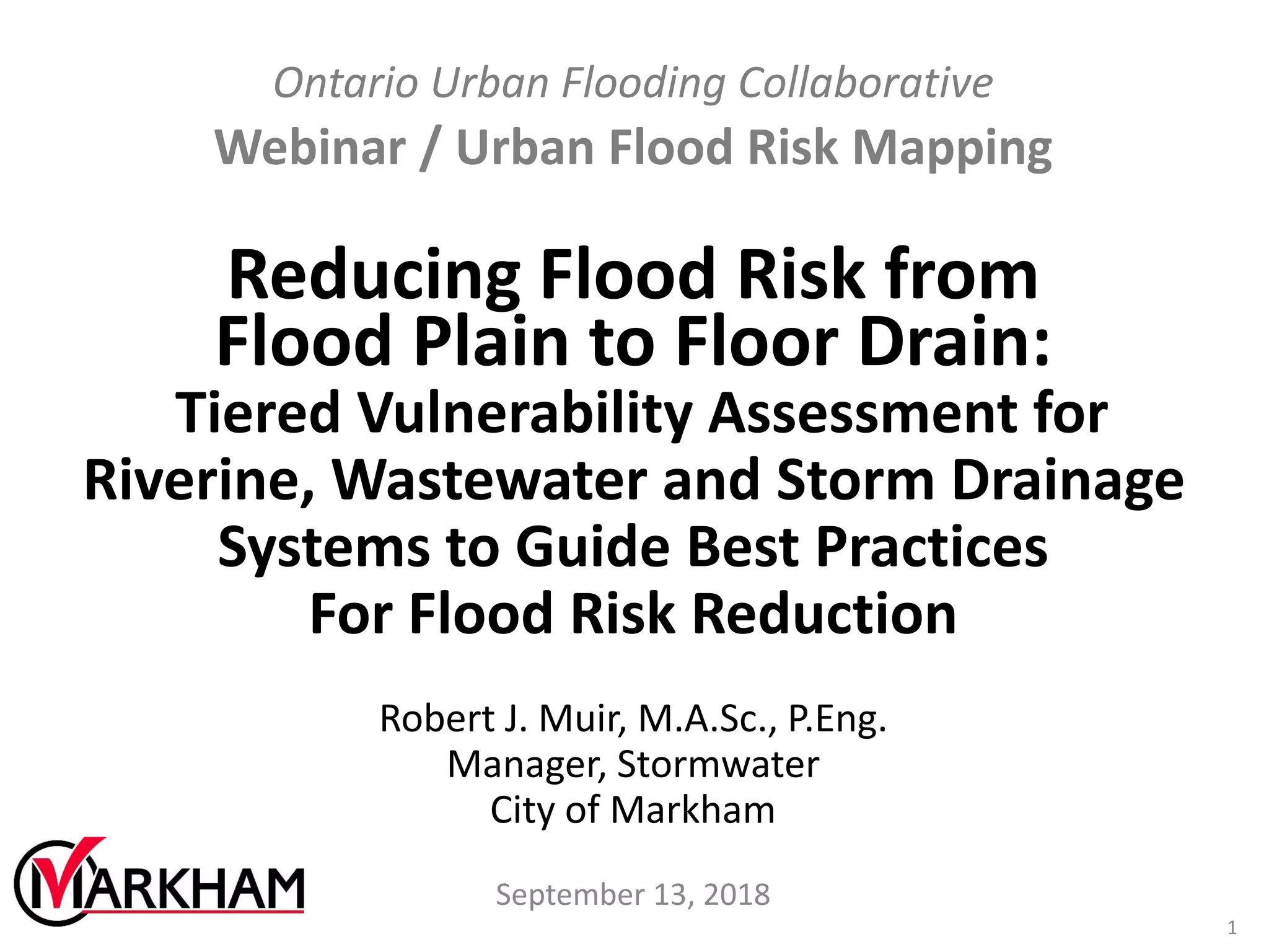 Urban Flood Risk Mapping - Tiered Vulnerability Assessment in Risk ...