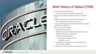 Risks & Rewards of Upgrading to the Latest Version of Siebel CTMS | PPT