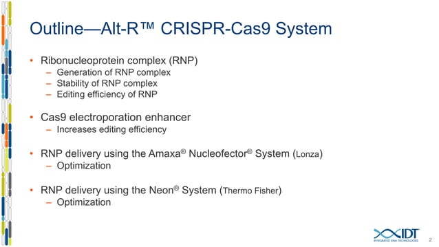 Ribonucleoprotein delivery of CRISPR-Cas9 reagents for increased gene ...