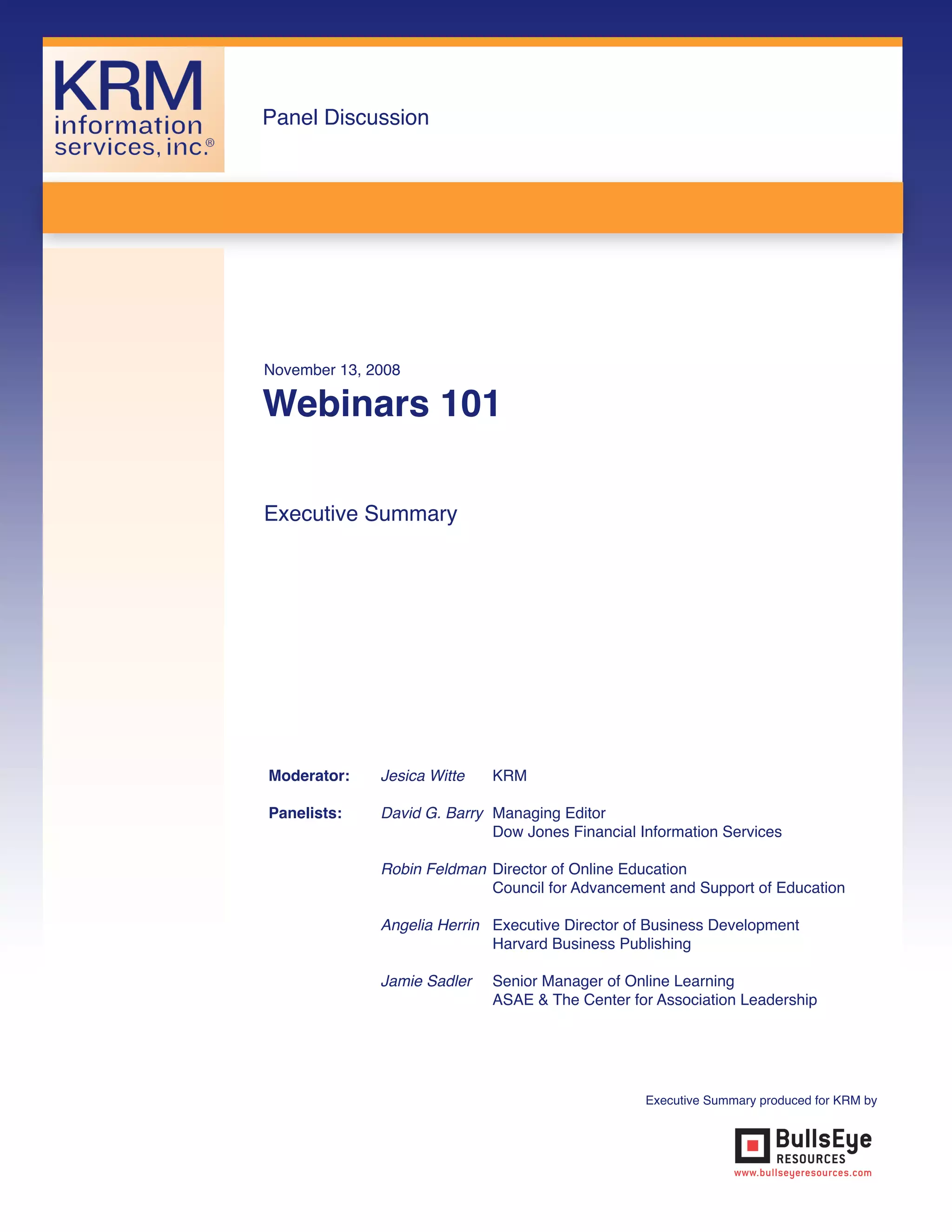 Webinars 101 | PDF