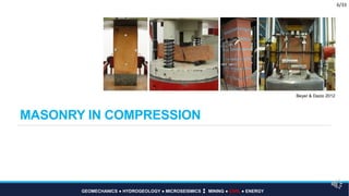 Modelling masonry structures using discrete element method | PPT