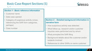 Writing Effective Suspicious Activity Reports (SARs): Start with WHY | PDF