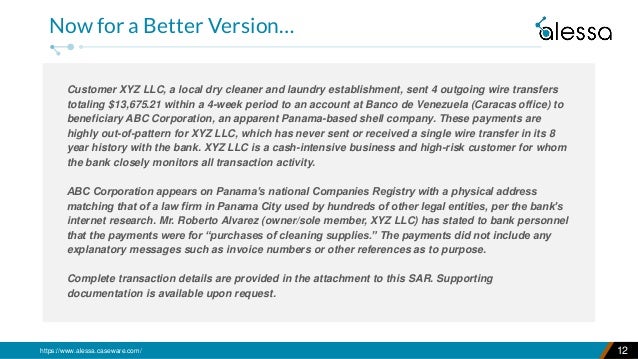 Writing Effective Suspicious Activity Reports (SARs): Start with WHY