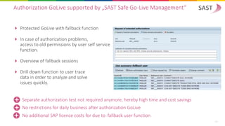SAST Safe Go-Live Management for SAP authorizations [Webinar] | PPTX