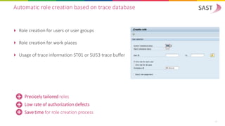 SAST Safe Go-Live Management for SAP authorizations [Webinar] | PPTX