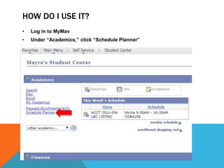 How to Use Schedule Planner | PPTX