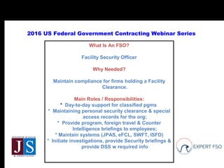 FED GOV CON - Preparing The FSO For A DSS Audit | PPT