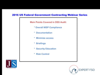 FED GOV CON - Preparing The FSO For A DSS Audit | PPT