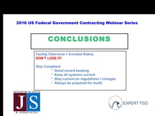 So You Have A Facility Clearance, Now What | PPT