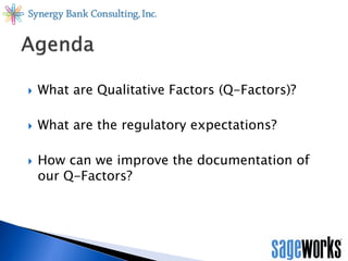 ALLL Methodology: How to Justify and Document Your Q Factors | PDF ...