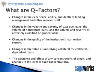 ALLL Methodology: How to Justify and Document Your Q Factors | PDF ...