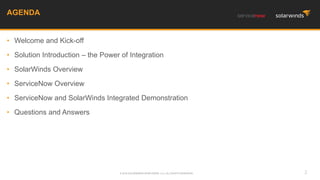 Webinar - ServiceNow and SolarWinds: Improving IT Operations Together ...