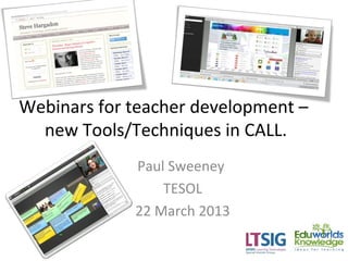 Webinars for teacher development | PPT