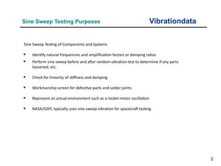 Sine sweep vibration testing details explained | PPTX