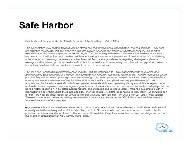 Safe Harbor Safe Harbor Statement safe-harbor-safe-harbor-statement