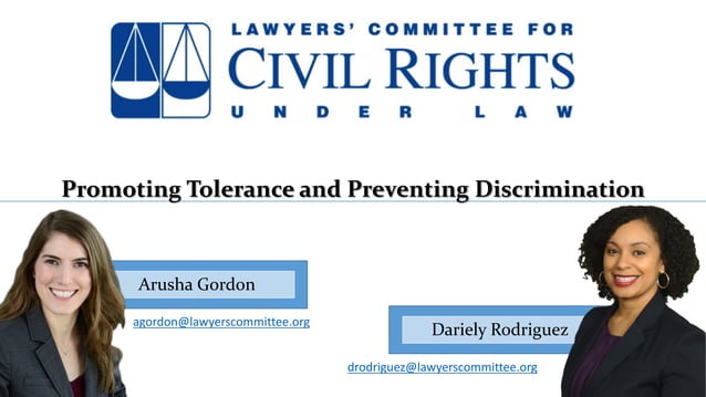 Webinar: Recognizing and Responding to Discrimination in the Workplace ...