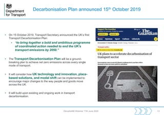 Decarbonising Transport by 2050 – the view from government | PPTX