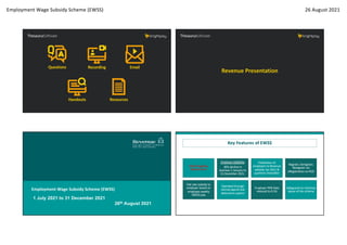Employment Wage Subsidy Scheme EWSS | Guest Speaker Revenue | PPT