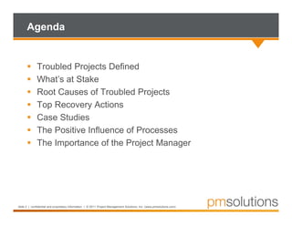 Practical Strategies for Project Recovery Webinar Slides | PPT