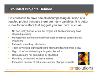 Practical Strategies for Project Recovery Webinar Slides | PPT