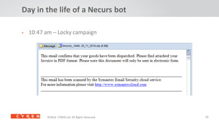 Webinar: Botnets - The clone army of cybercrime | PPT