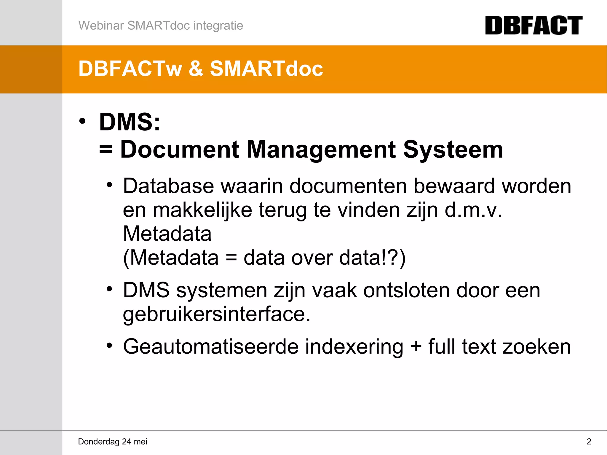 PPT Webinar SMARTdoc-DBFACT | PPT