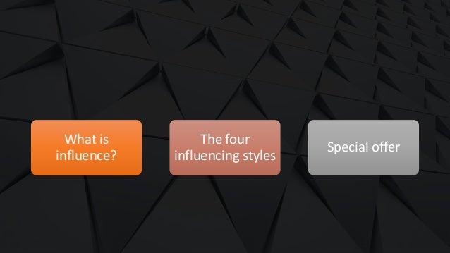The Four Ways to Influence | PPTX