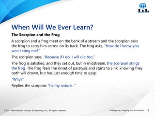 The Scorpion and the Frog - Sink or Swim: Stakeholder Management to ...