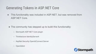Token Authentication in ASP.NET Core | PPTX | Web Development | Internet