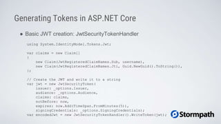 Token Authentication in ASP.NET Core | PPTX | Web Development | Internet