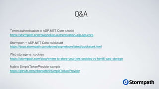 Token Authentication in ASP.NET Core | PPTX | Web Development | Internet