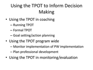 Using the Teaching Pyramid Observation Tool (TPOT™) for Preschool ...