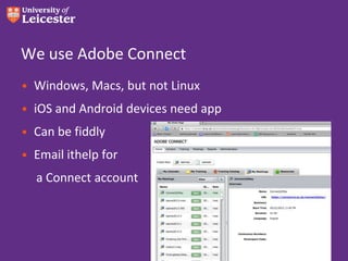 Introduction to Webinars for Academics: Adobe Connect | PPTX