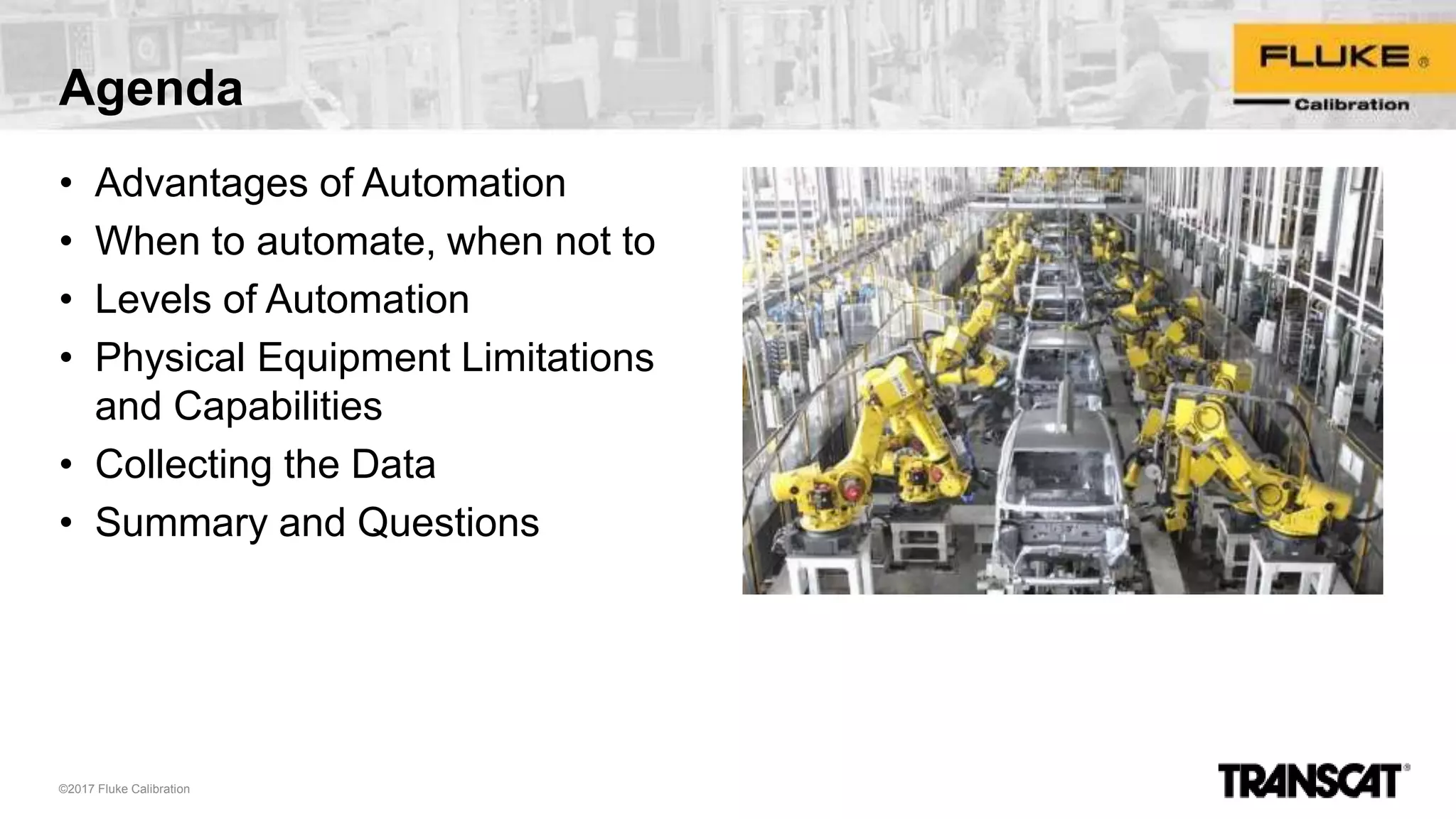 Transcat and Fluke Calibration Webinar: Automating Pressure Calibration ...