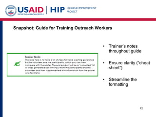 Using the WASH Training Package - Webinar | PPT