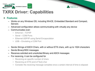 Using the TXRX Driver in InduSoft Web Studio | PPTX