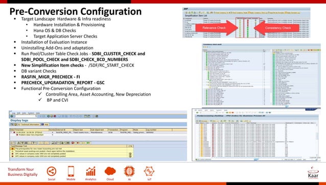 Technical Walkthrough of SAP S/4HANA System Conversion | PPTX | Cloud ...